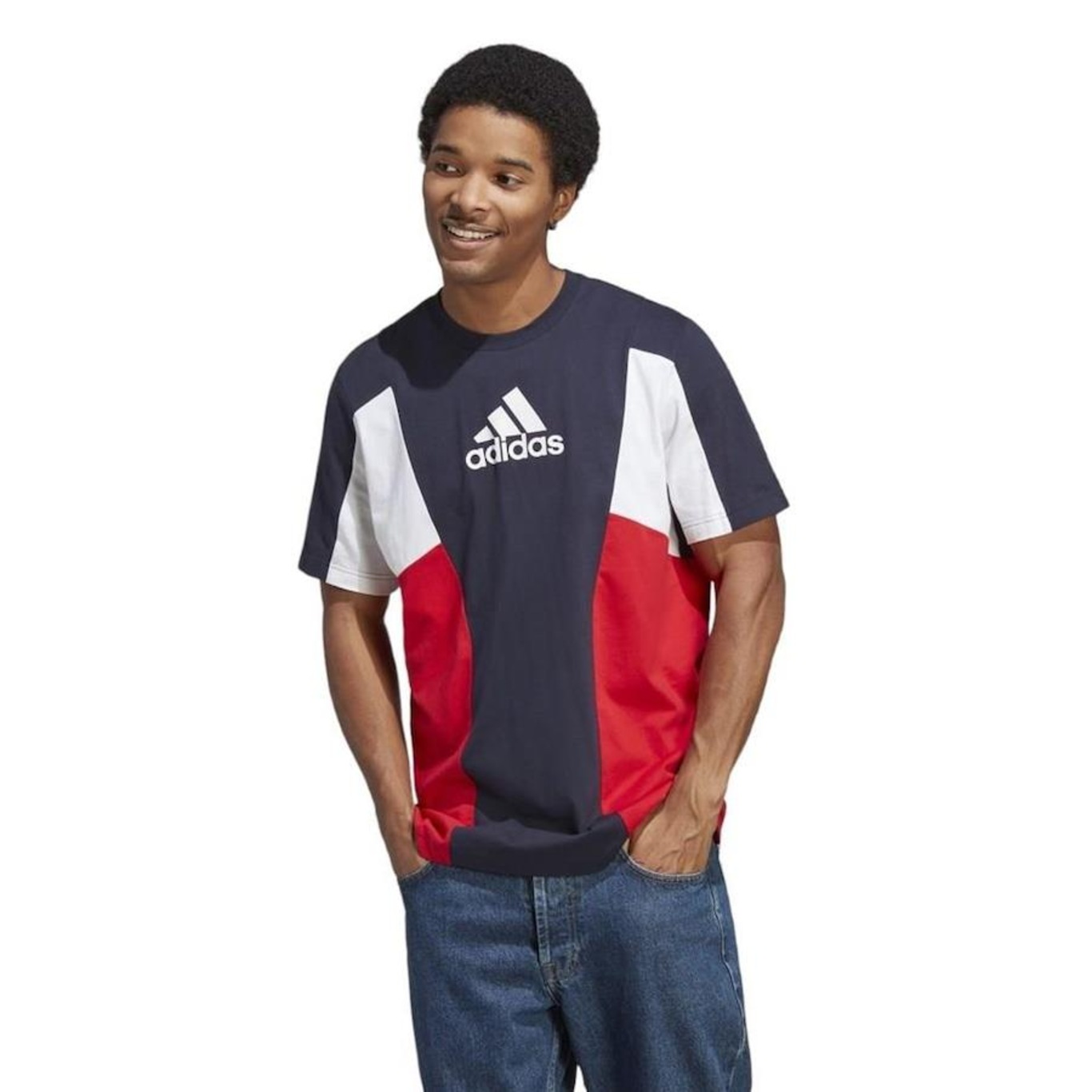 Camiseta adidas Colorblock - Masculina | Centauro