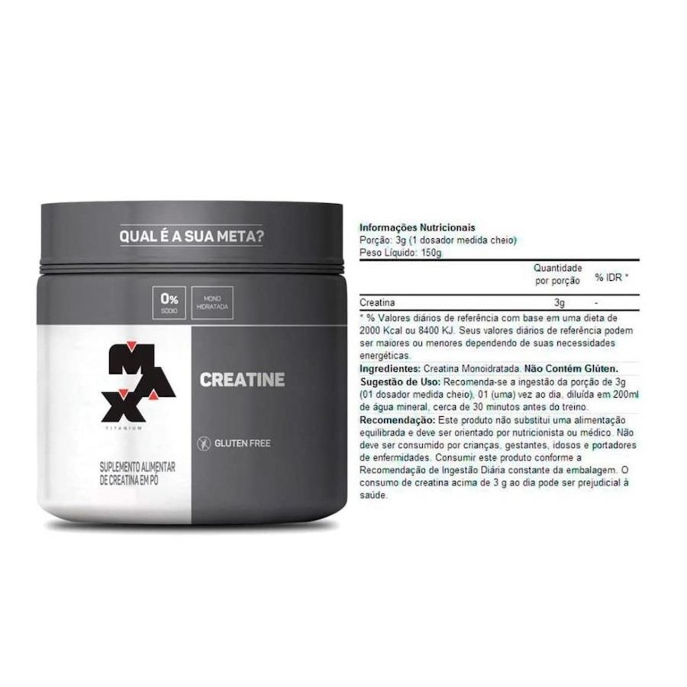 Creatina Monohidratada Max Titanium - 300g | Centauro