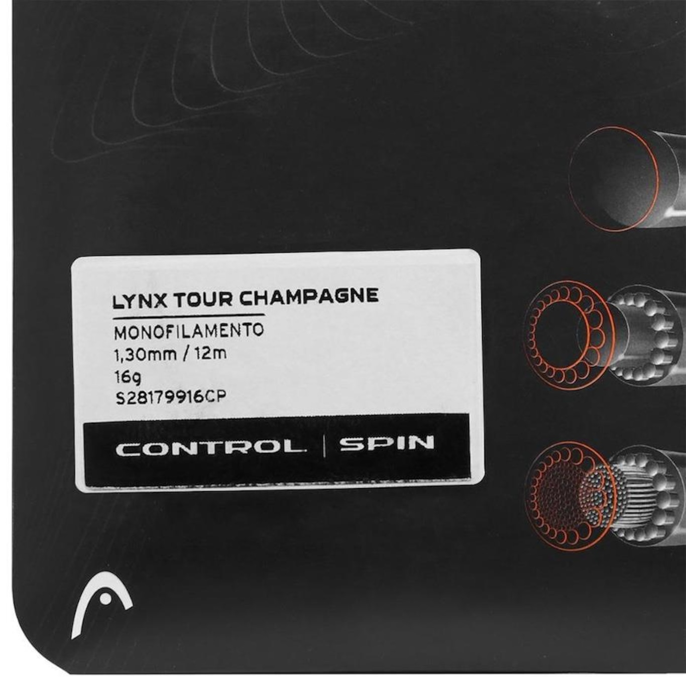 Corda Head Lynx Tour 16L 1.30mm Champanhe - Set DLD Individual em ...