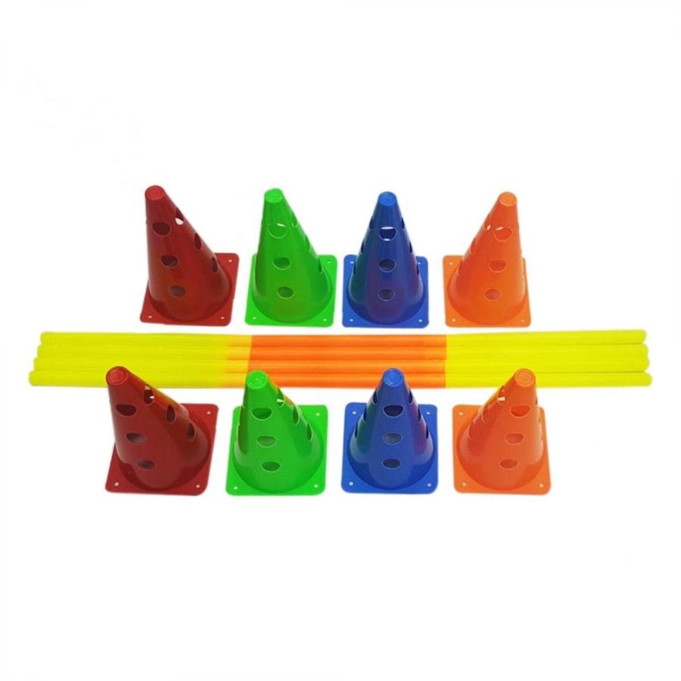Kit Barreiras Rope Store: 8 Cones + 4 Bastões | Centauro