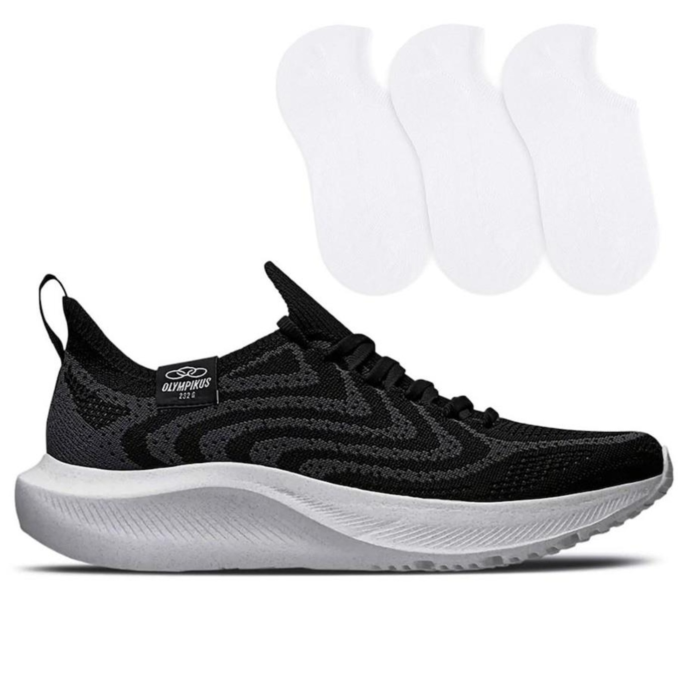 KIt Tênis Olympikus Ultraleve 232g + 3 Pares de Meias Color Sports - Unissex | Centauro