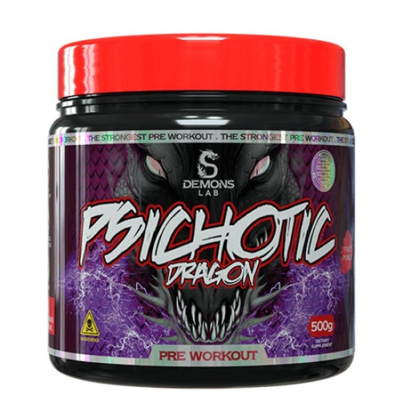 Pré-Treino Psichotic Dragon Demons Lab - Fruit Punch - 500g | Centauro