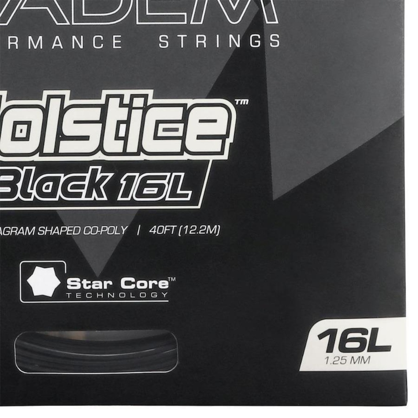 Corda para Raquete de Tênis Diadem Solstice Black 16L 1.25Mm - Set ...