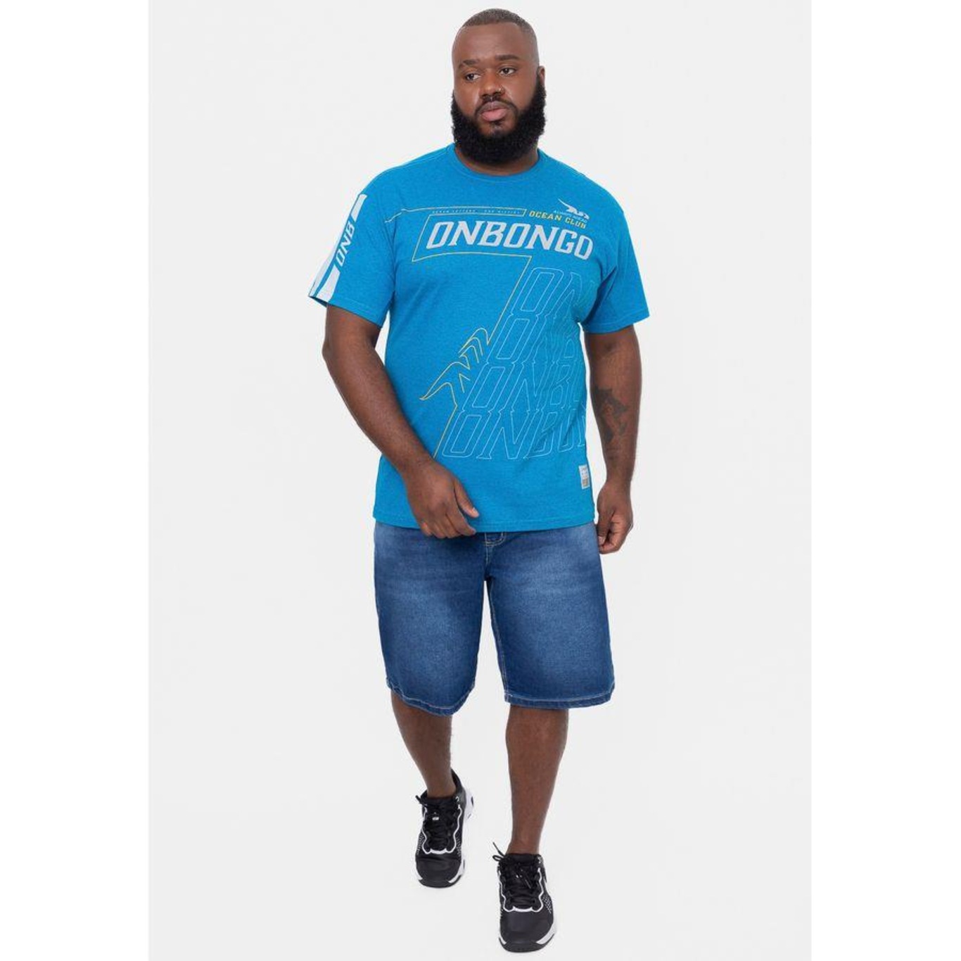 Camiseta Onbongo Plus Size Key Petróleo Mescla - Masculina | Centauro