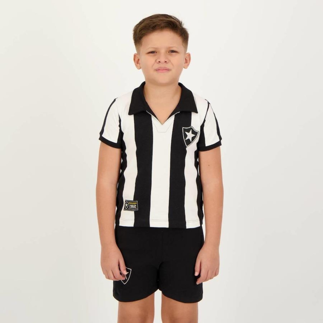 Kit Uniforme do Botafogo Futfanatics Retrô: 1 Calção + 1 Camisa Polo ...