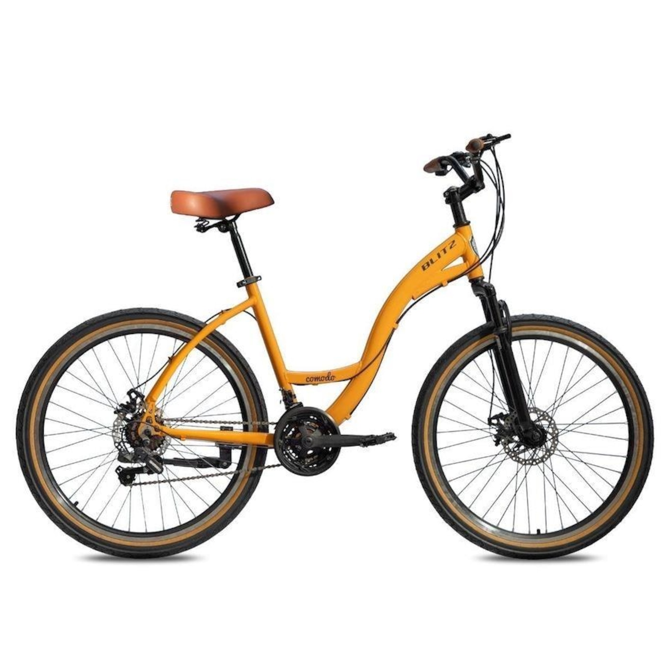 Bicicleta Aro 26 Blitz Comodo Alumínio Shimano 21V Urbana em Promoção ...
