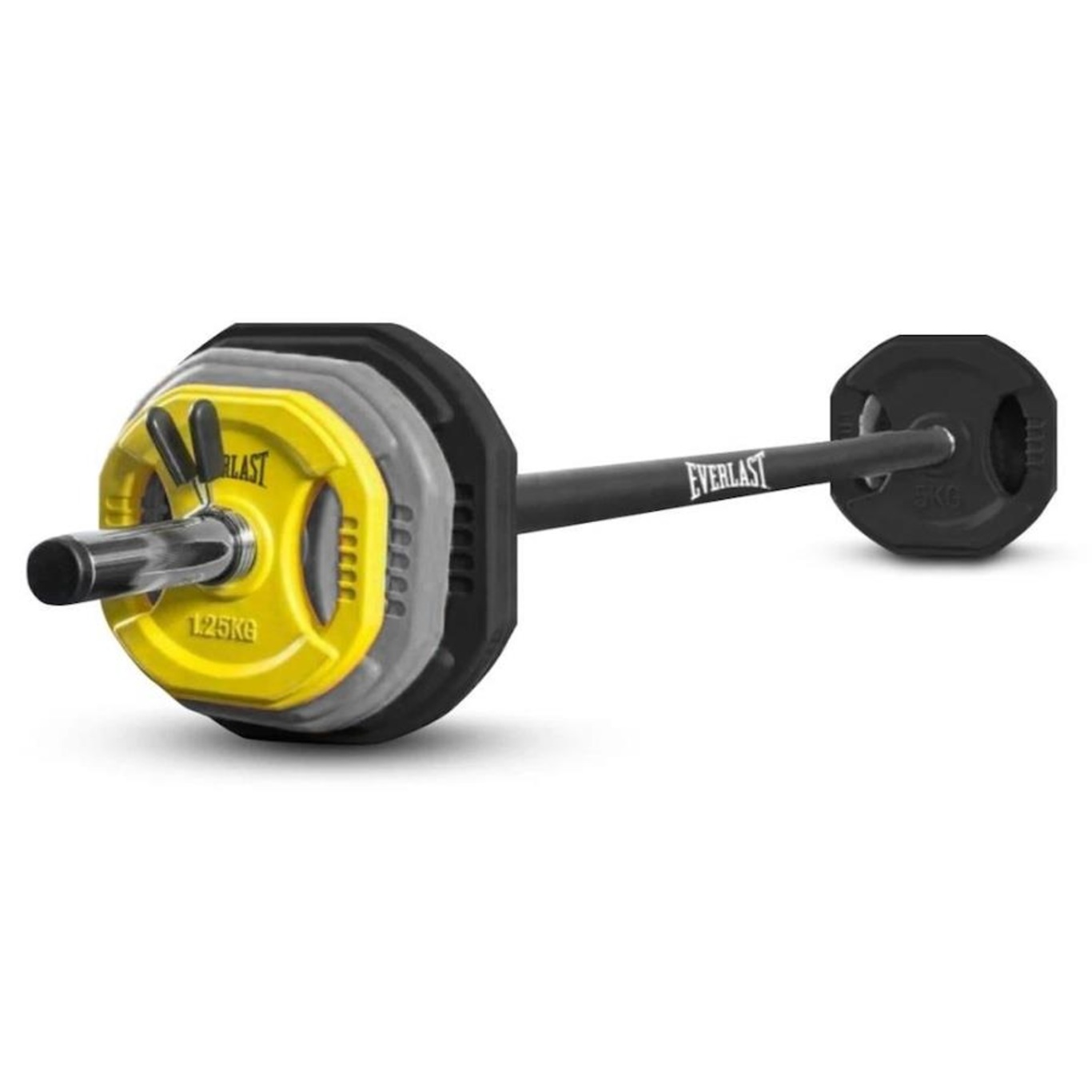 Kit Pump Everlast 01 Barra Body Pump 1,30m Pegada Emborrachada + 02 ...