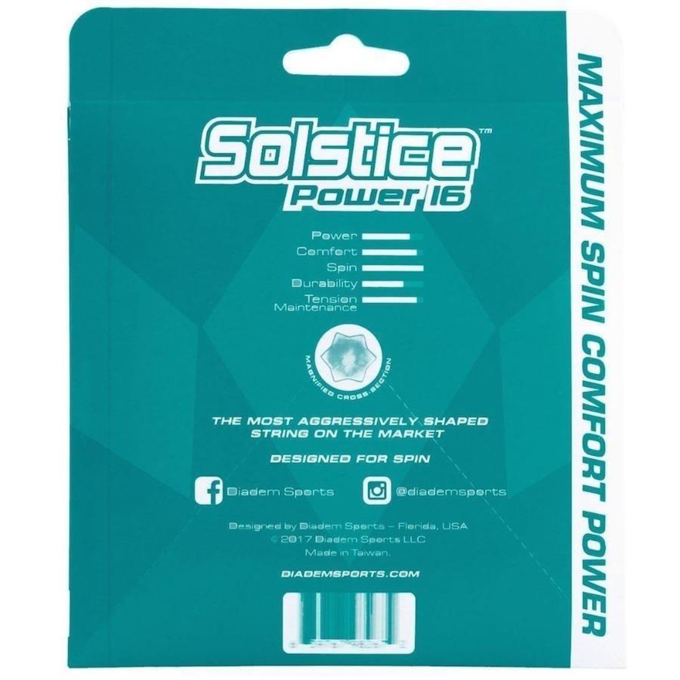 Corda para Raquete de Tênis Diadem Solstice Power 16L 1.30Mm - Set Individual | Centauro