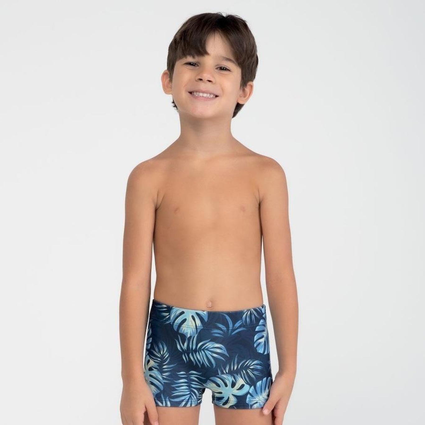 Sunga Boxer Mash Estampa Folhas com Listras - Infantil em Promoção ...