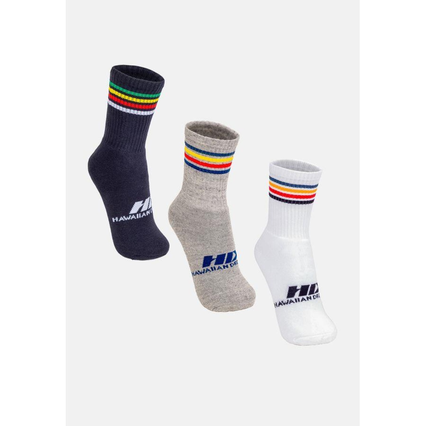 Kit de Meias Cano Alto Hd Rasta - 3 Pares - Adulto | Centauro