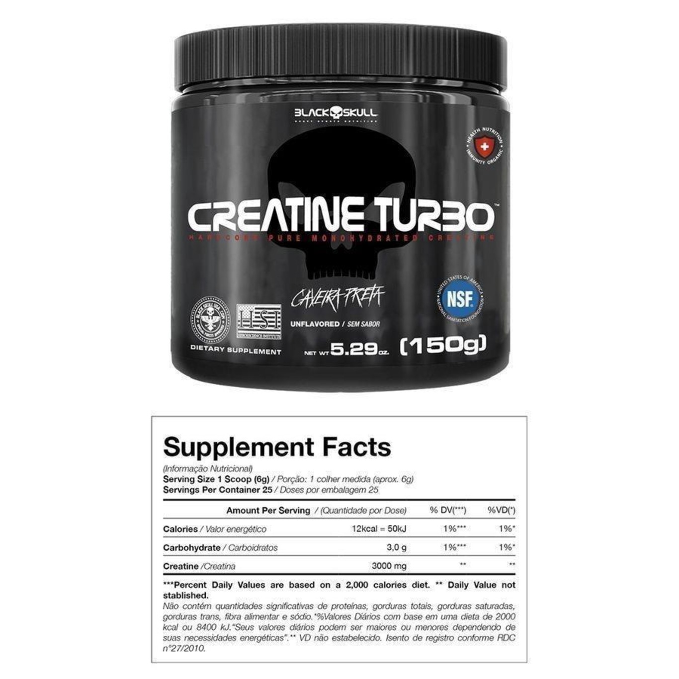 Kit Whey + Bcaa + Creatina - Black Skull | Centauro