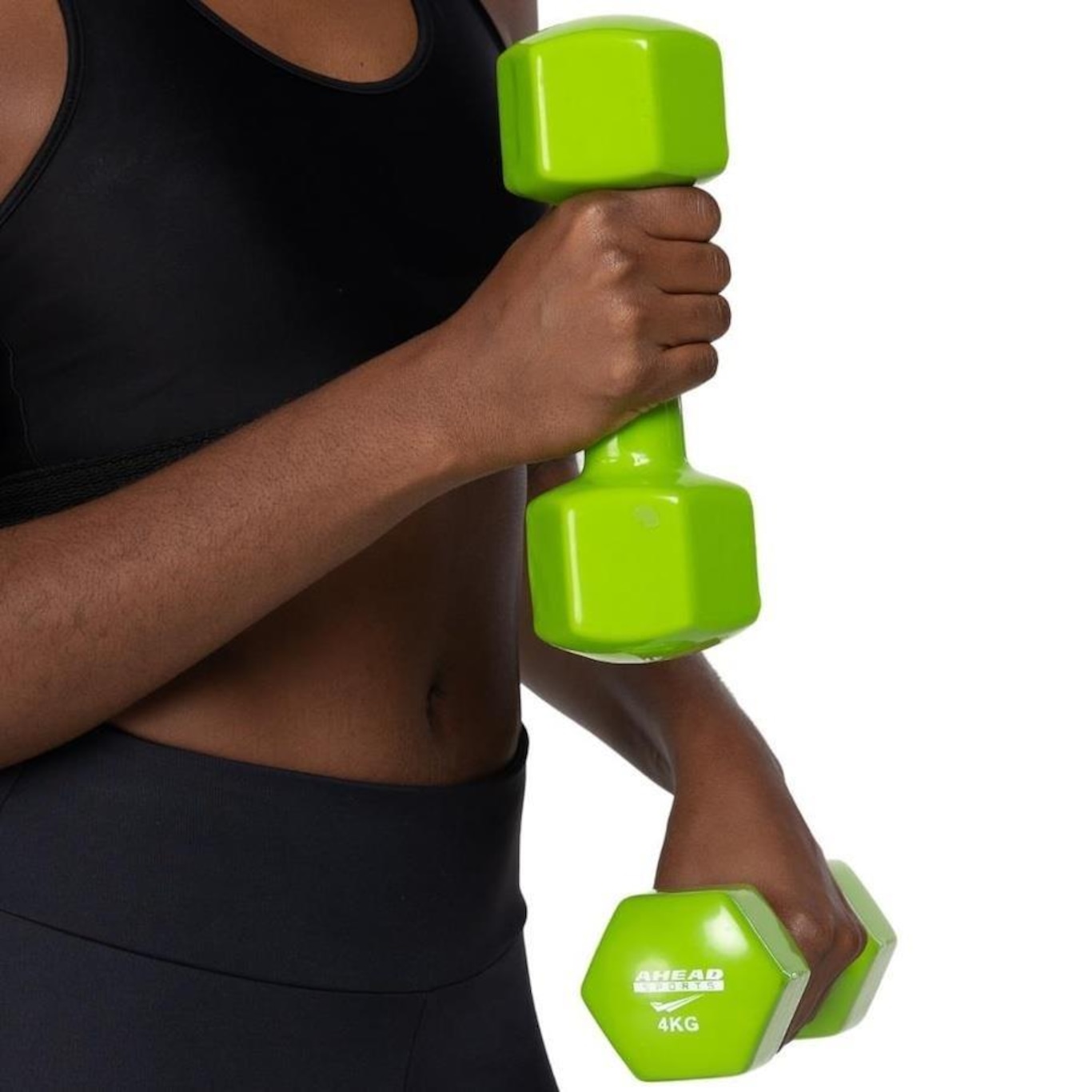 Kit de Halteres Sextavado Ahead Sports Emborrachados 1 a 5kg | Centauro