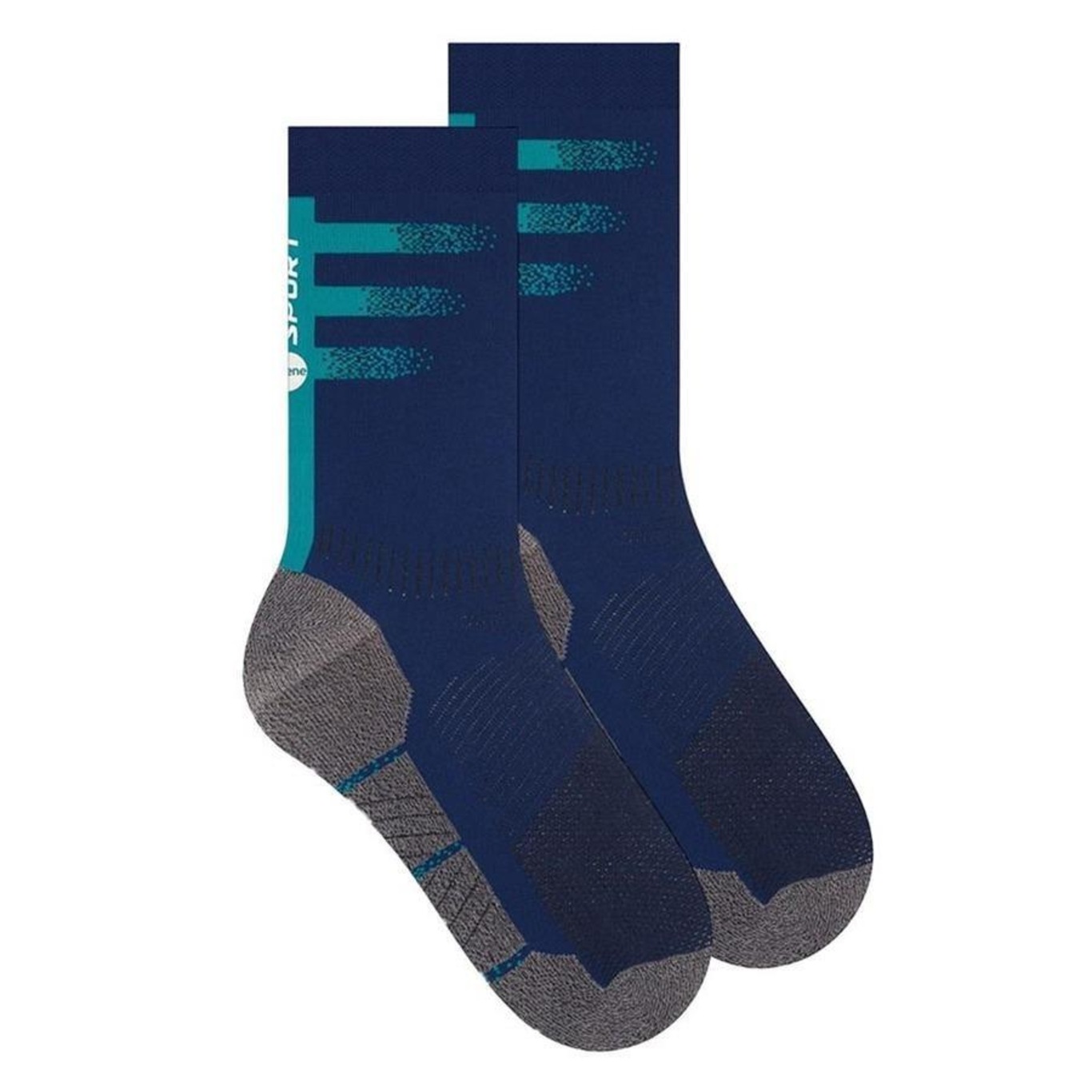 Kit Meias de Ciclismo Selene Cano Médio Bike Refletivo - 39 a 43 - 2 Pares - Masculina | Centauro