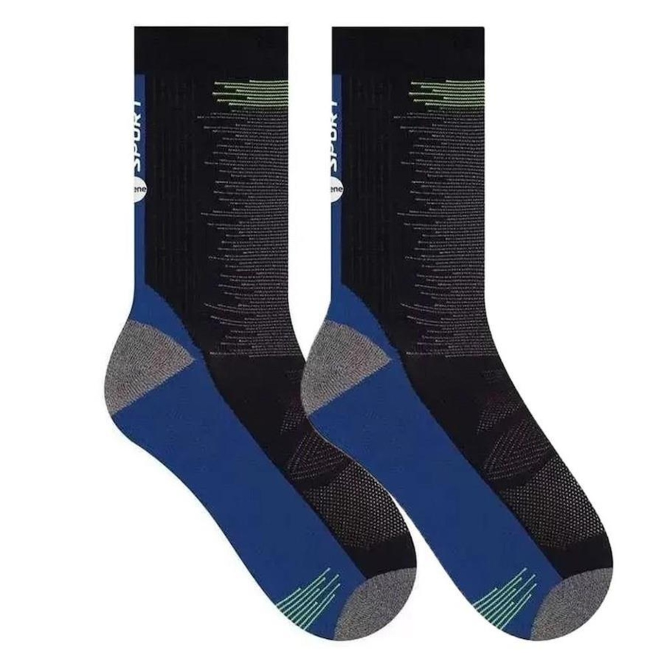 Kit Meias de Ciclismo Selene Cano Médio Bike Refletivo - 39 a 43 - 2 Pares - Masculina | Centauro