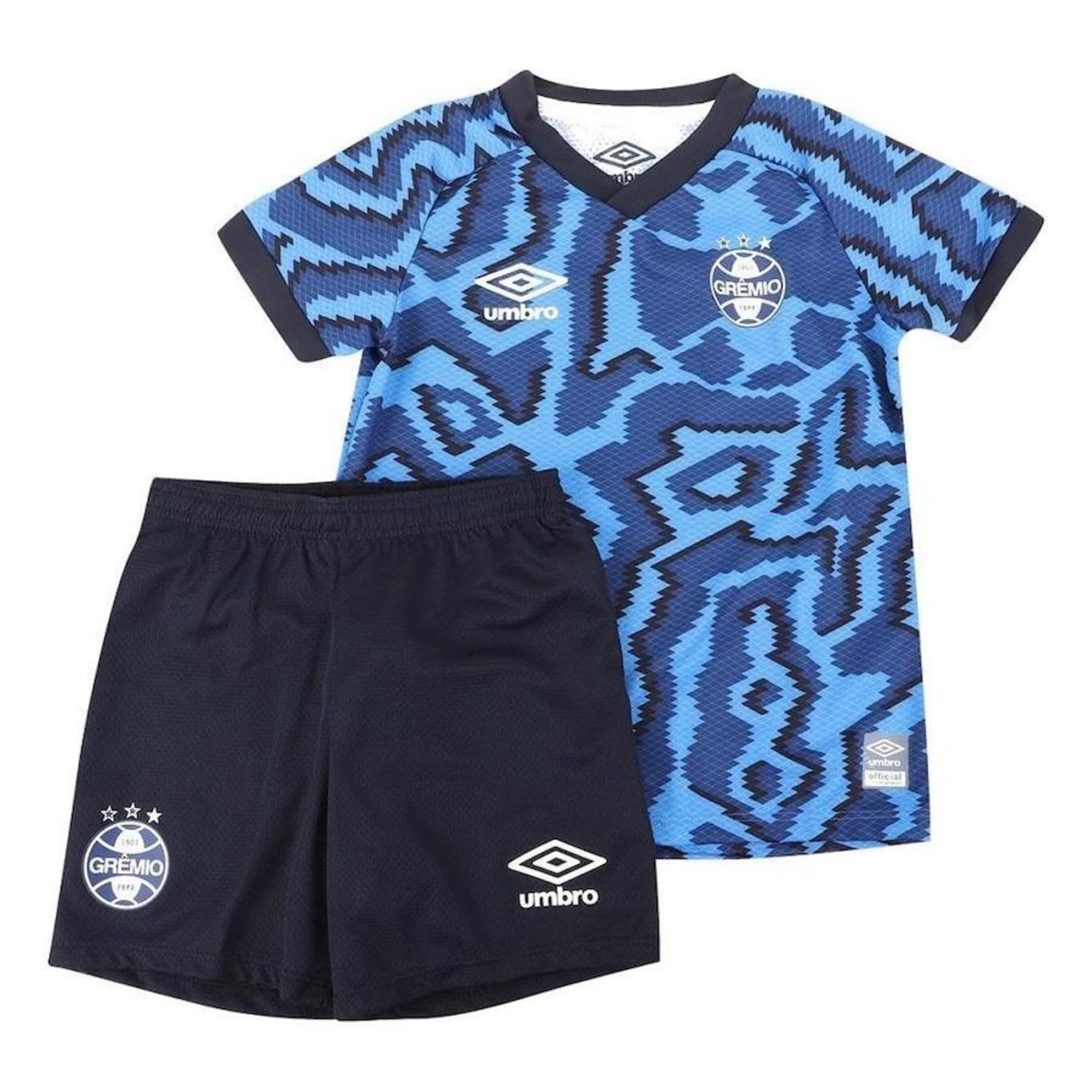 Kit de Uniforme do Grêmio Oficial 3 2021 Umbro - Infantil | Centauro