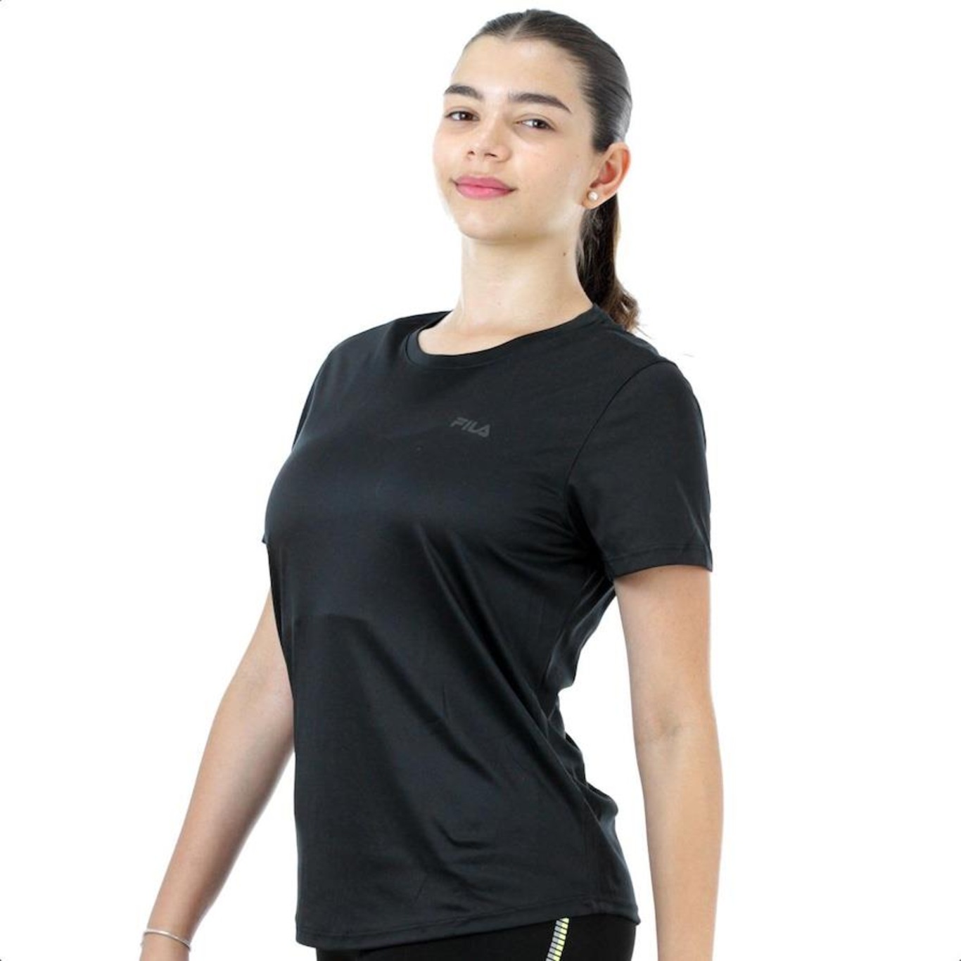 Camiseta Fila Basic Sports Polygin Preta - Feminina | Centauro