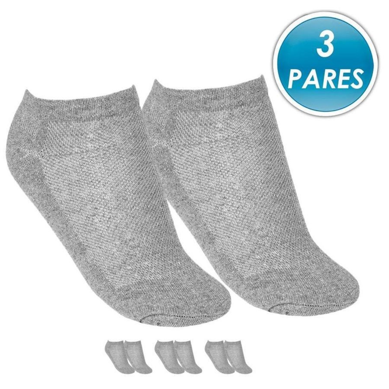 Kit de Meia Soquete Top Fill Tf19-Sqt-M - 39 ao 43 - 3 Pares - Adulto ...