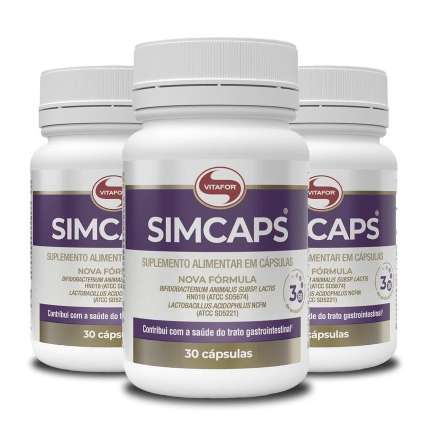 Kit Simcaps Vitafor 400mg - 30 Cápsulas - 3 Unidades | Centauro
