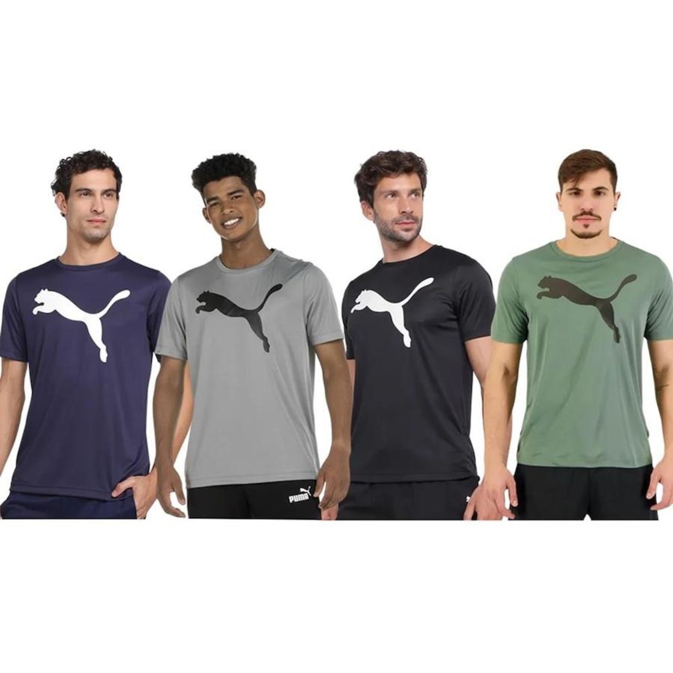 Kit Camisetas Puma Active Big Logo - 4 Unidades - Masculina em Promoção ...