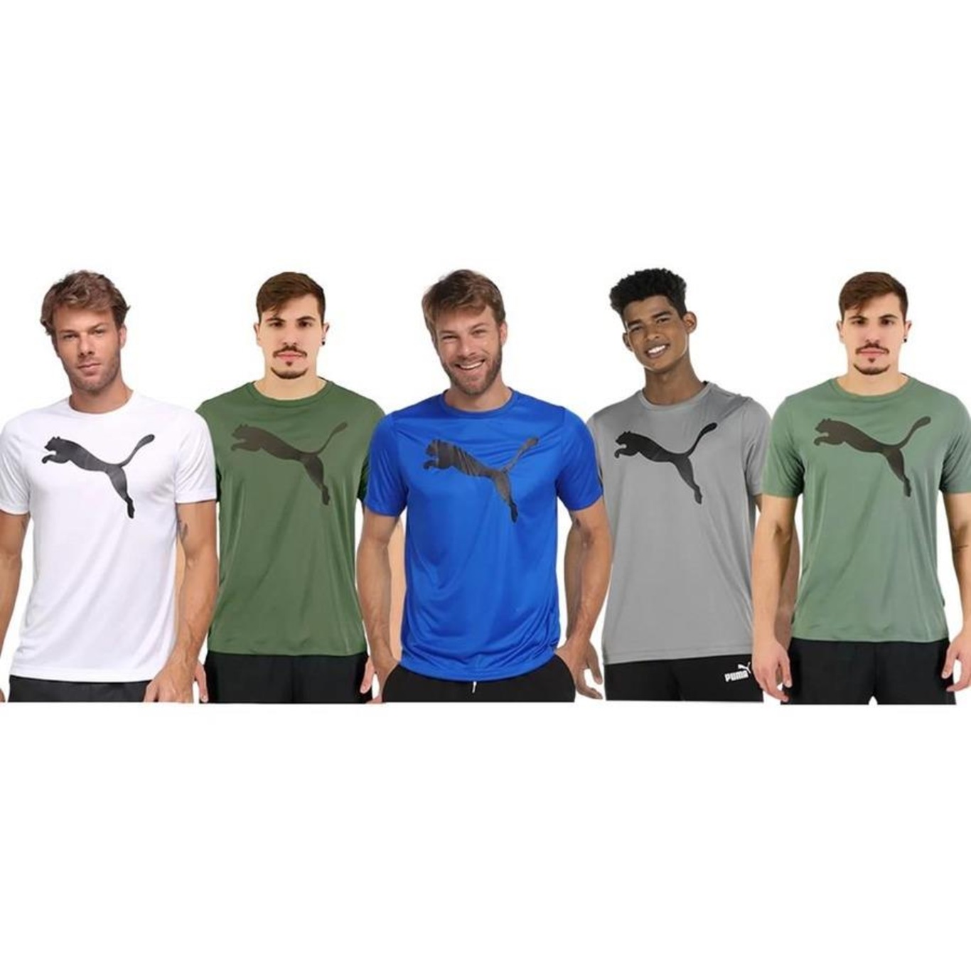 Kit Camisetas Puma Active Big Logo - 4 Unidades - Masculina | Centauro