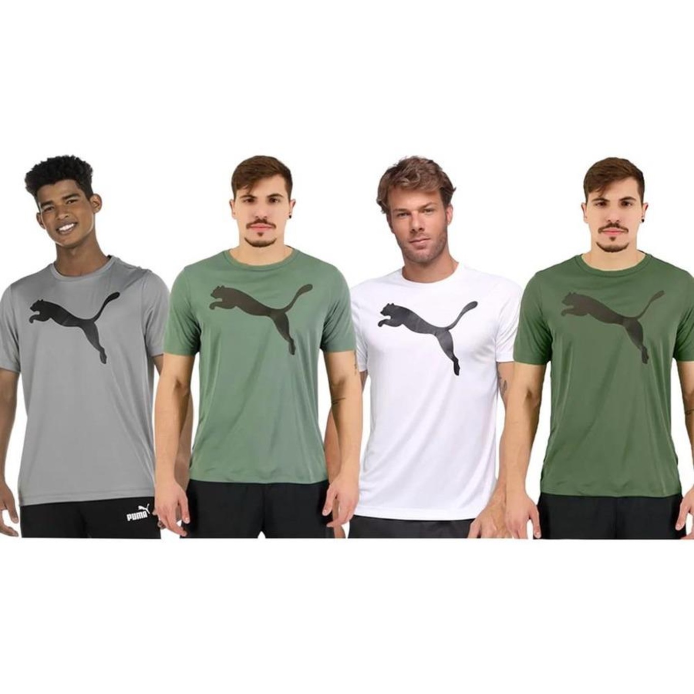 Kit Camisetas Puma Active Big Logo - 4 Unidades - Masculina | Centauro