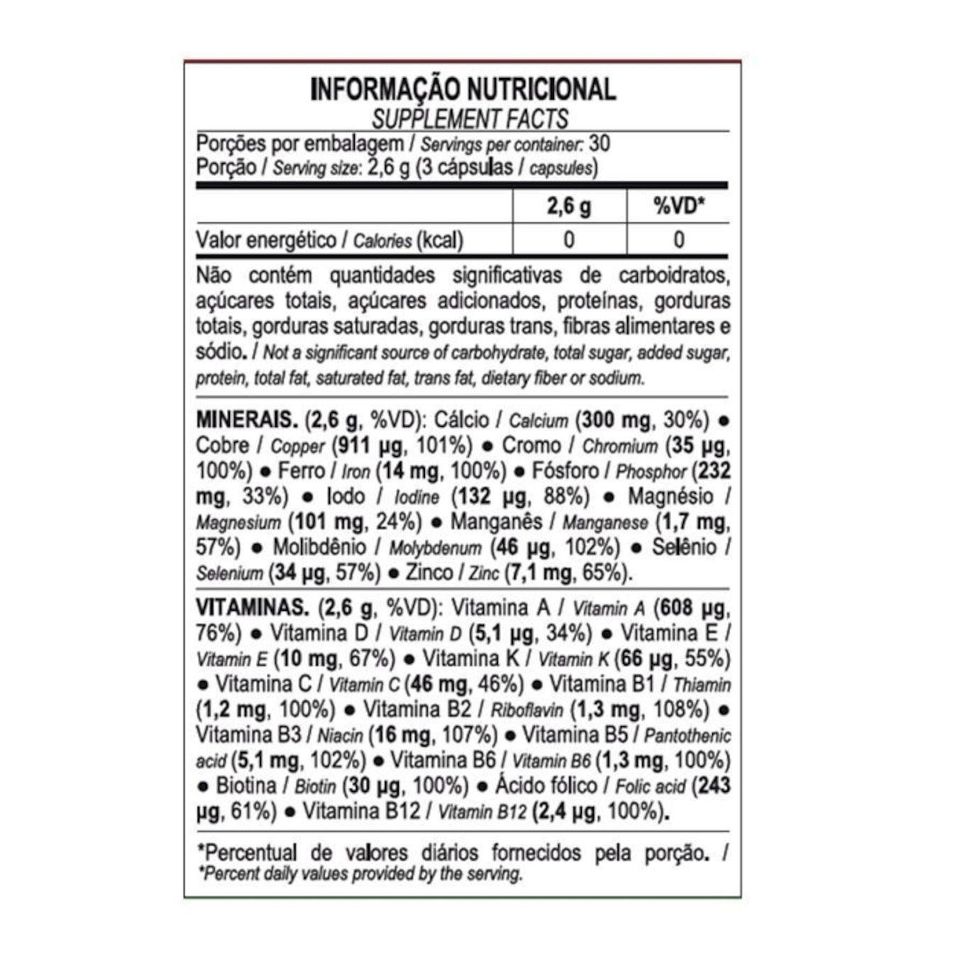 Multimax Complex Max Titanium Fonte de Vitaminas e Sais Minerais - 90 ...