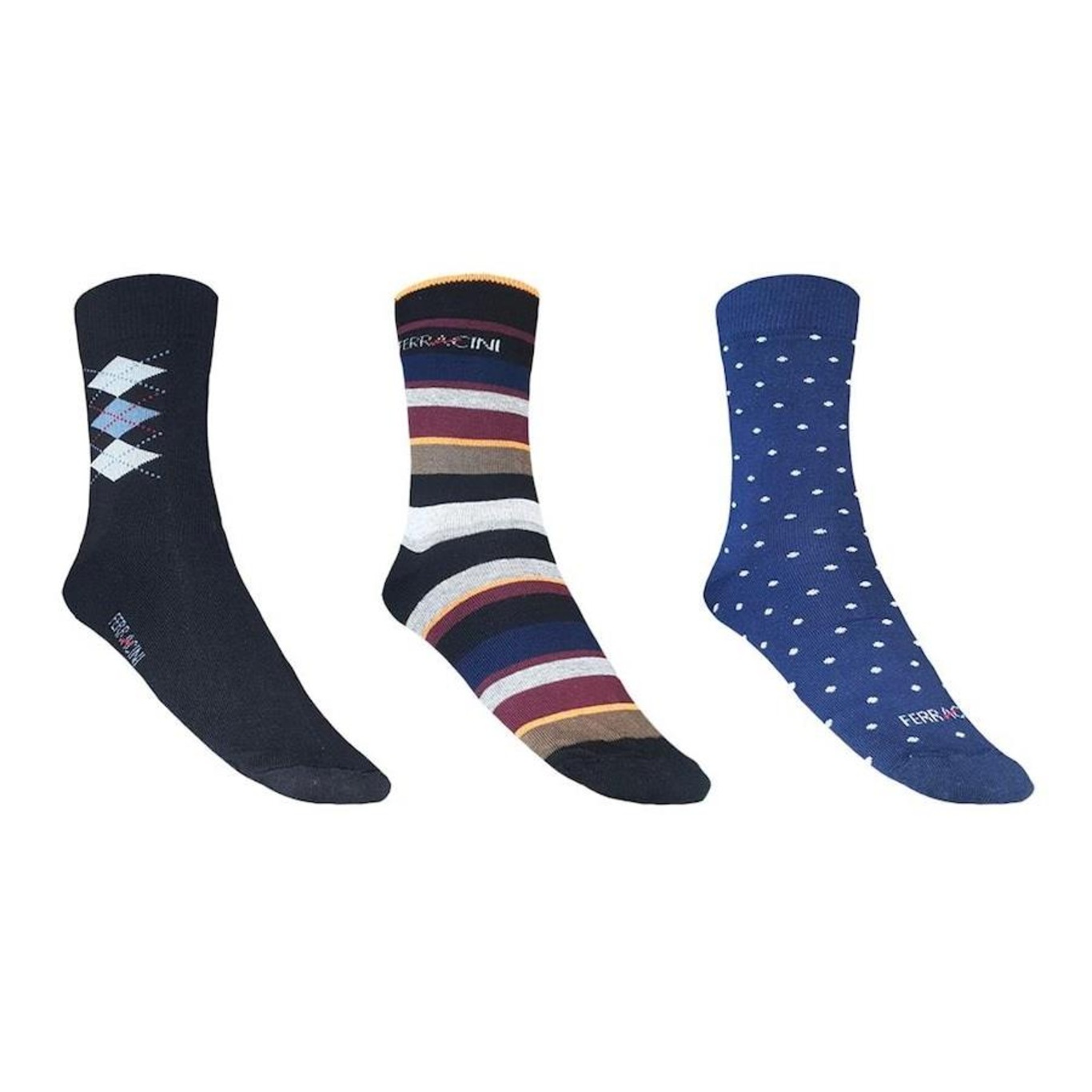 Kit Meias Cano Alto Ferracini Sport - 3 Pares - Masculina em Promoção ...