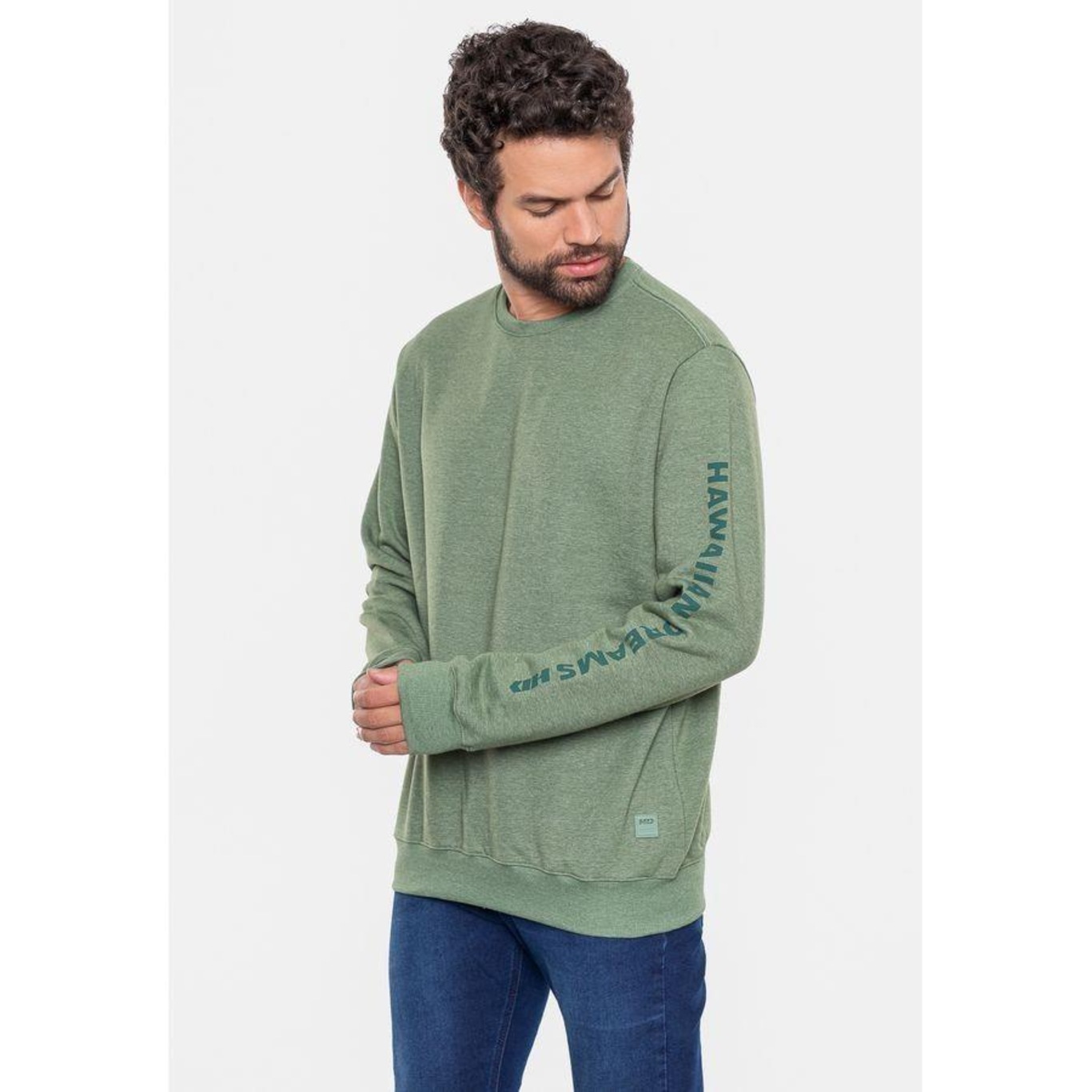 Blusão de Moletom Hd Fashion Basic Ii Oliva Mescla - Masculino | Centauro