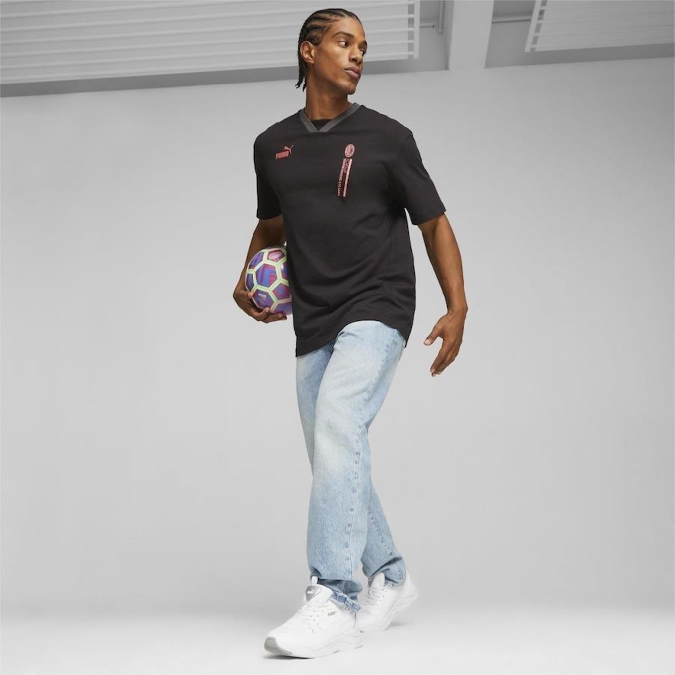 Camisa Gola V Ac Milan Ftblculture Puma - Masculina em Promoção | Centauro