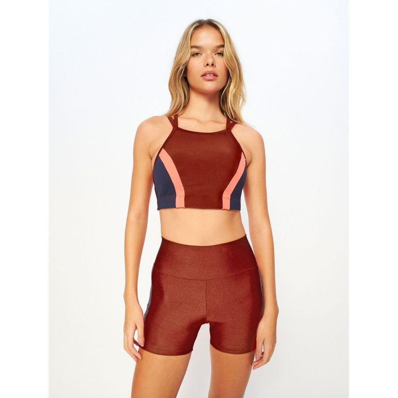 Top Fitness com Bojo Bodyforsure Alça Cruzada Liso Parachute - Feminino ...