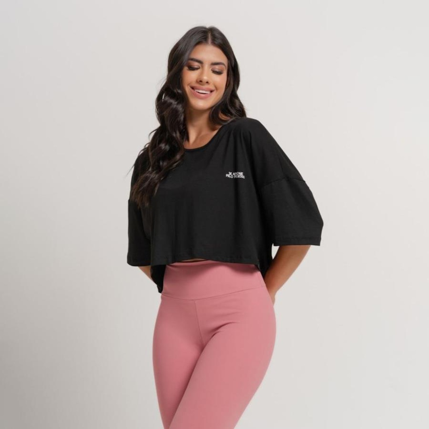 Blusa Cropped Fitness da Marcella Aloi Honey Be - Feminina | Centauro