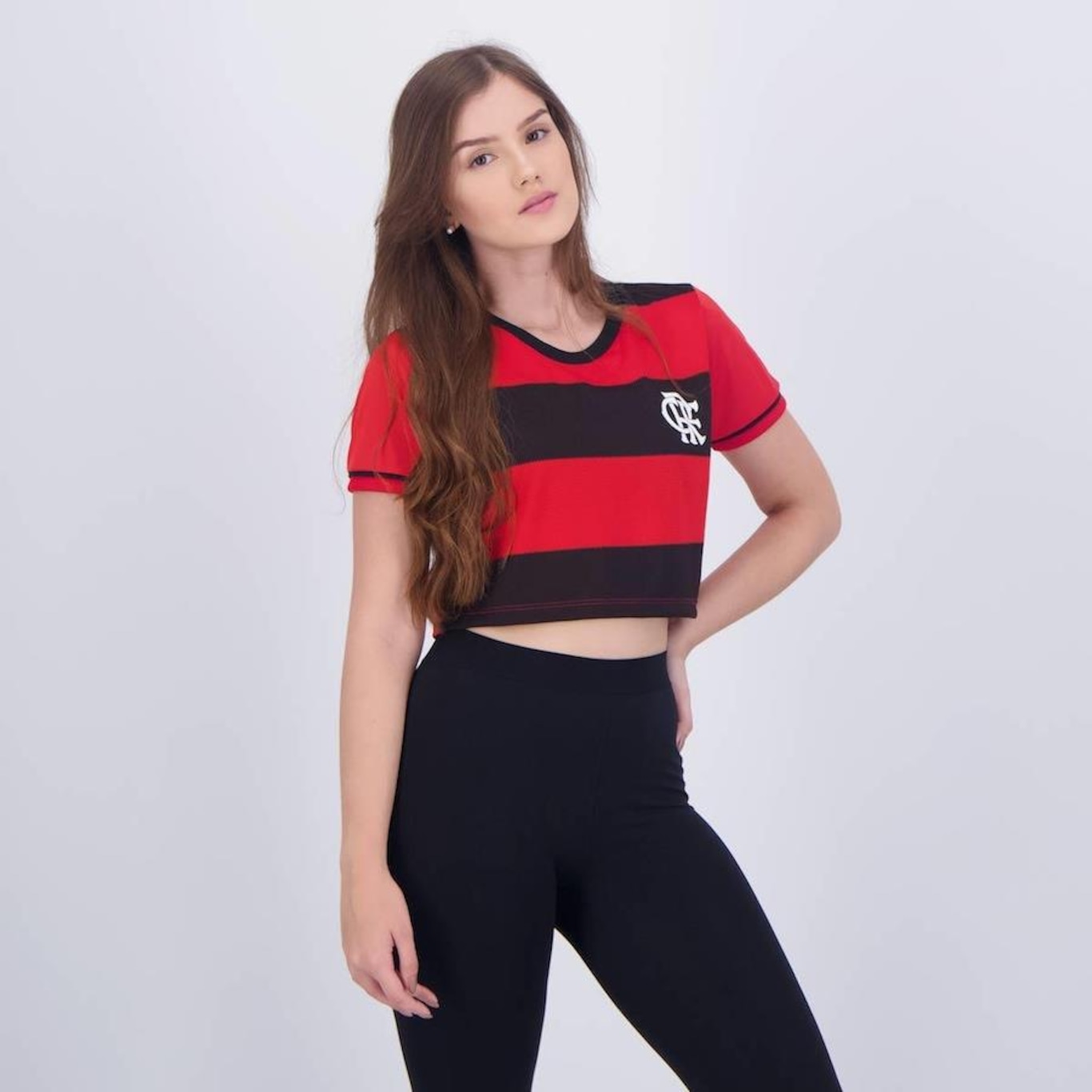 Blusa Cropped do Flamengo Time Braziline - Feminino | Centauro