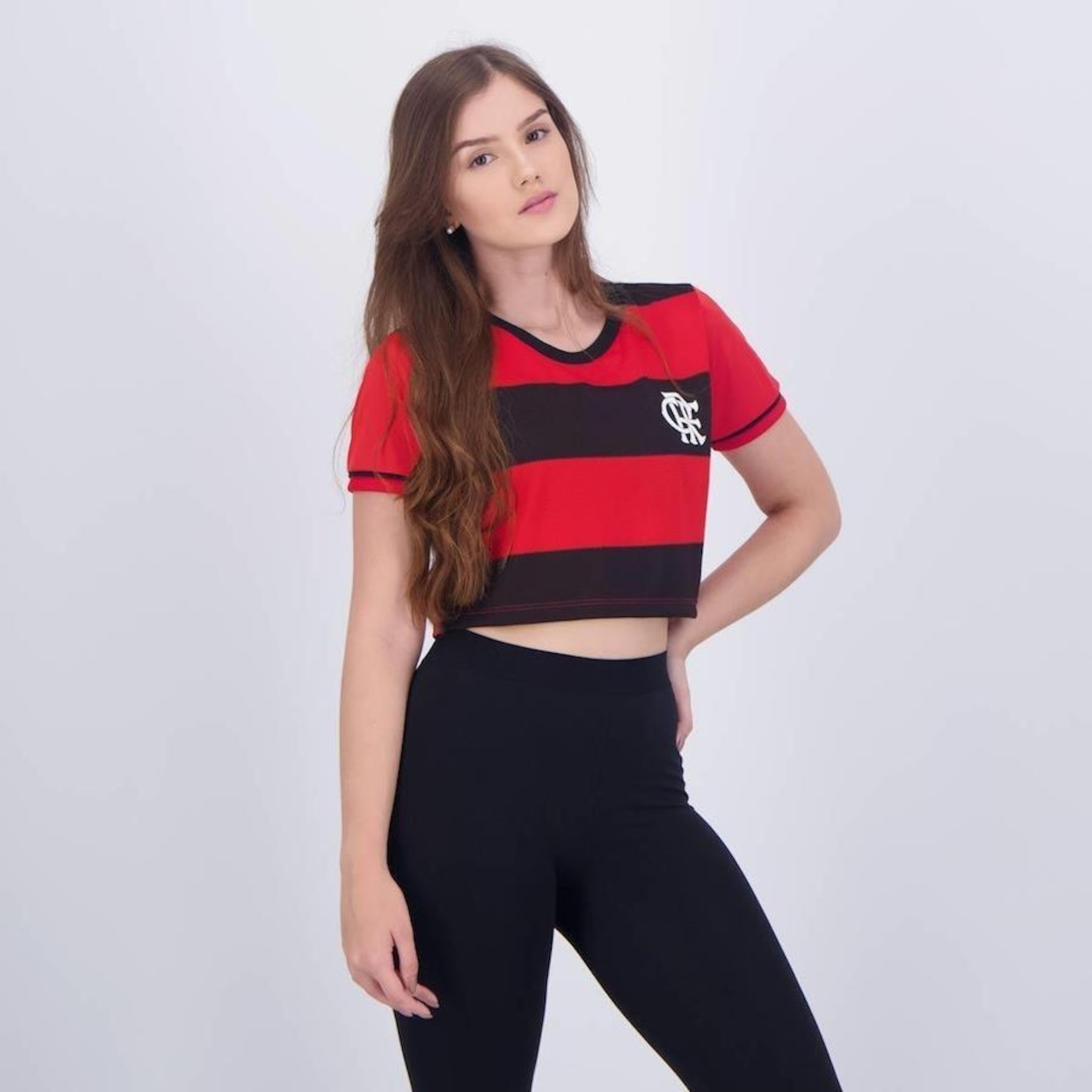 Blusa Cropped do Flamengo Time Braziline - Feminino | Centauro