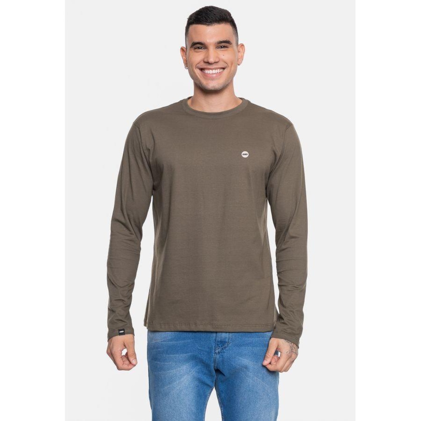 Camiseta Hd Masculina Manga Longa Fashion Basic Marrom Castor - Hd | Centauro