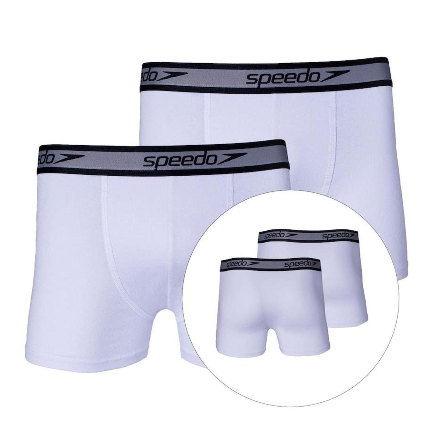 Kit de Cuecas Boxer Cotton Speedo com 4 Unidades - Adulto | Centauro