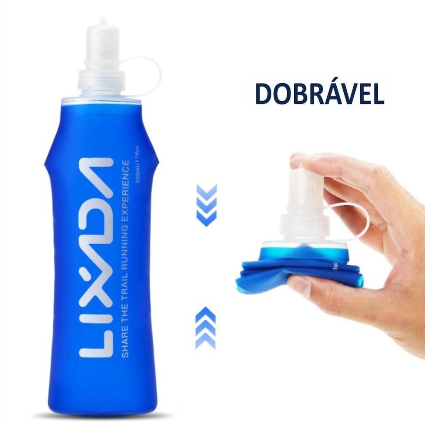 Garrafa Squeeze Silicone Soft Leve Dobrável 500Ml Lixada | Centauro