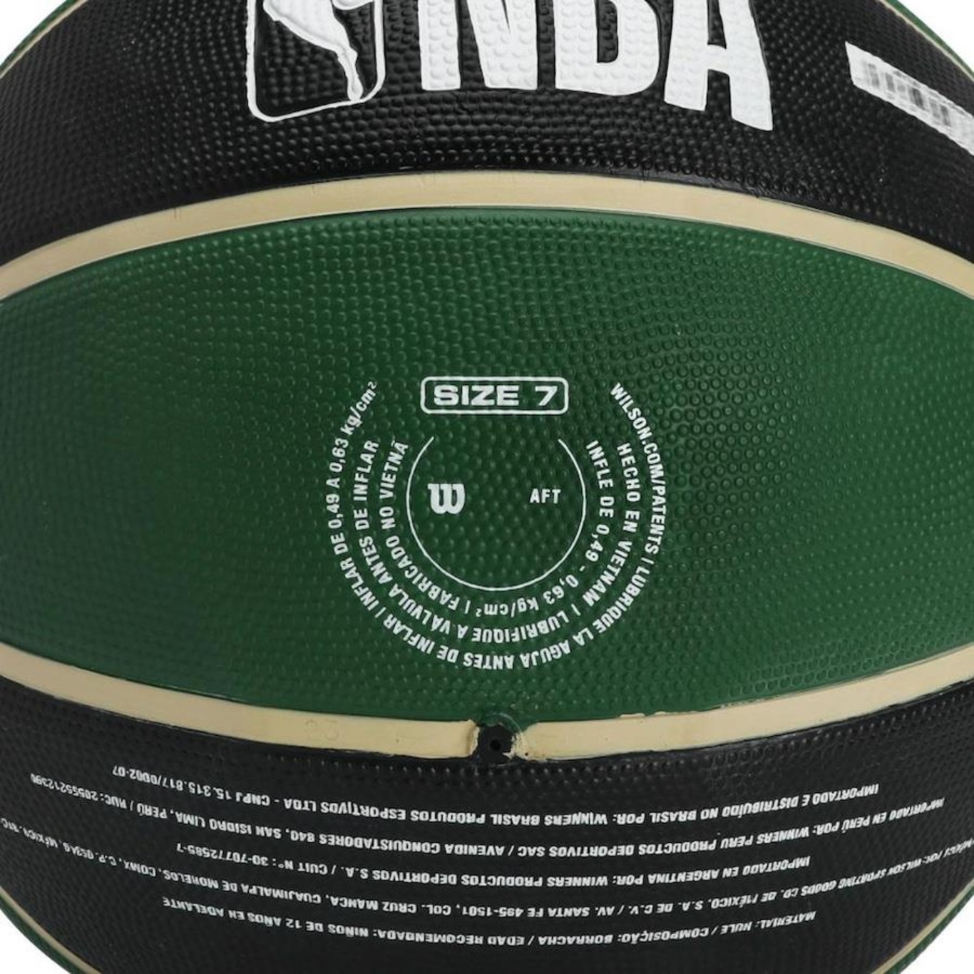 Bola de Basquete Wilson Nba Team Tribute Milwaukee Bucks Tam7 em ...