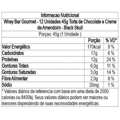 Barra de Proteina Black Skull Whey Bar Gourmet Zero Lactose Colostro ...