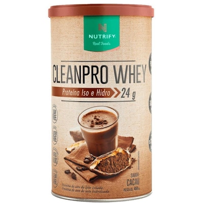 CleanPro Whey Protein Isolado Hidrolisado Clean Label Nutrify - Cacau ...