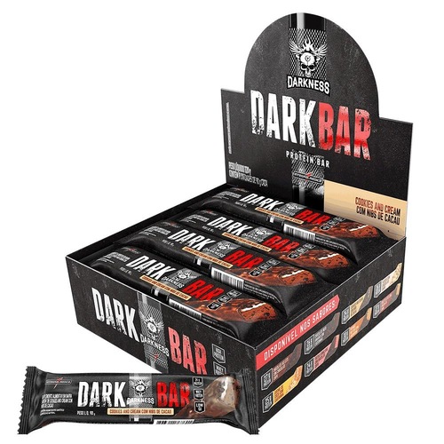 Barra De Proteína Darkness Dark Bar Cookies E Cream Com Nibs De Cacau 720g 8 Unidades | Centauro