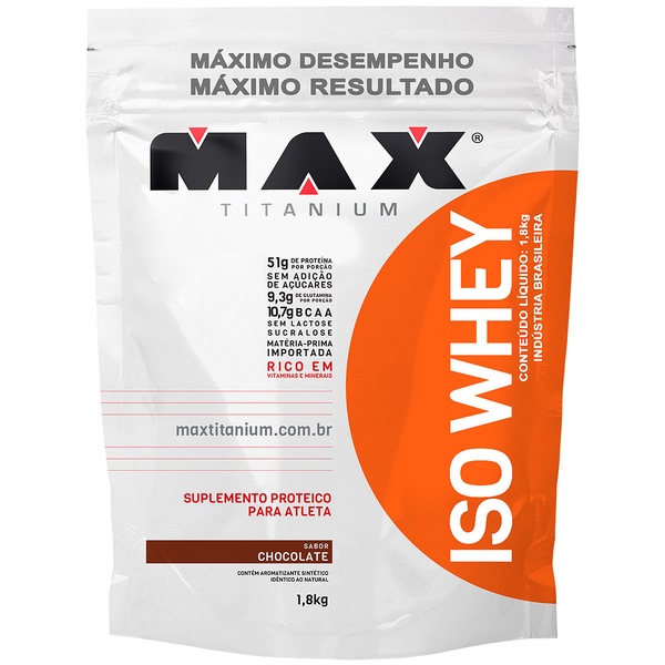 Whey Protein Max Titanium Iso Whey - Chocolate - 1,8 Kg