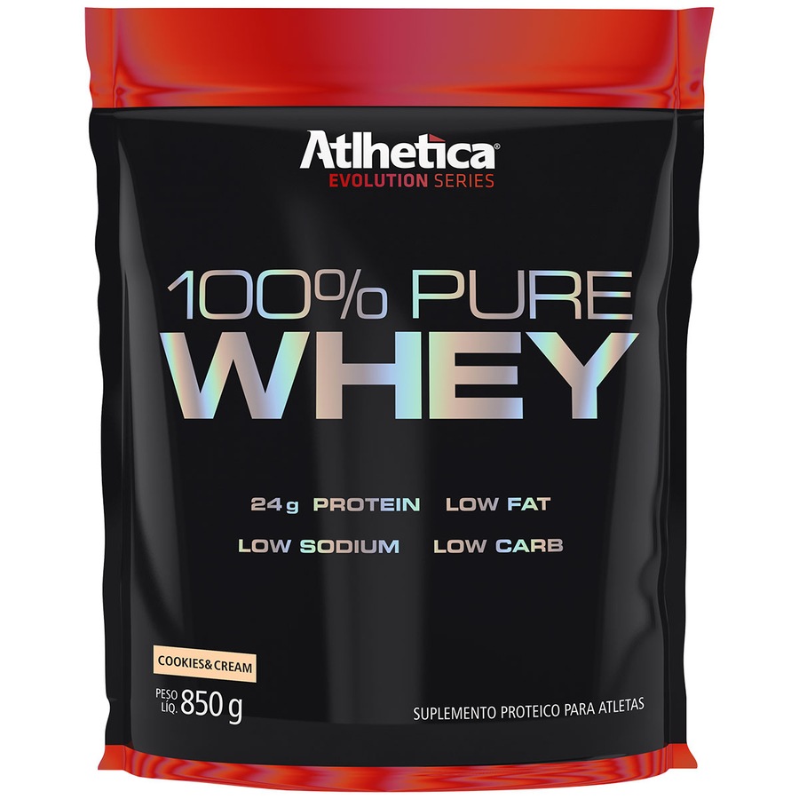 Whey Protein Atlhetica 100% Pure Whey - Cookies e Creme - 850g - Centauro