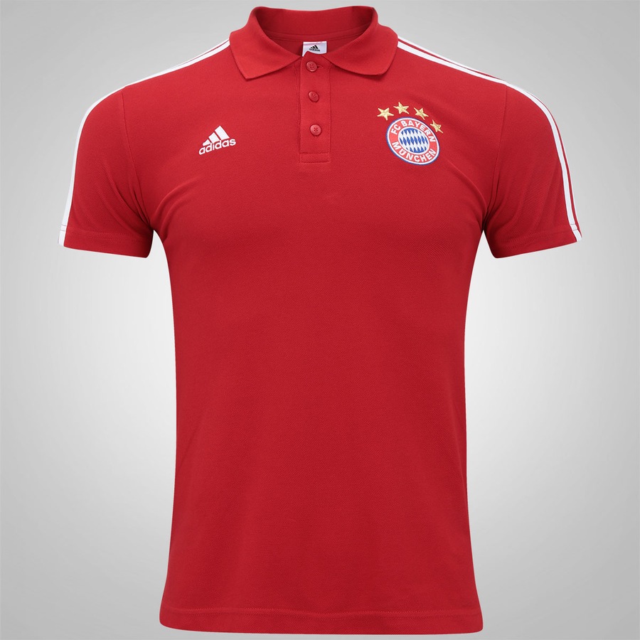 Camisa Polo Bayern de Munique 3S adidas - Masculina - Centauro