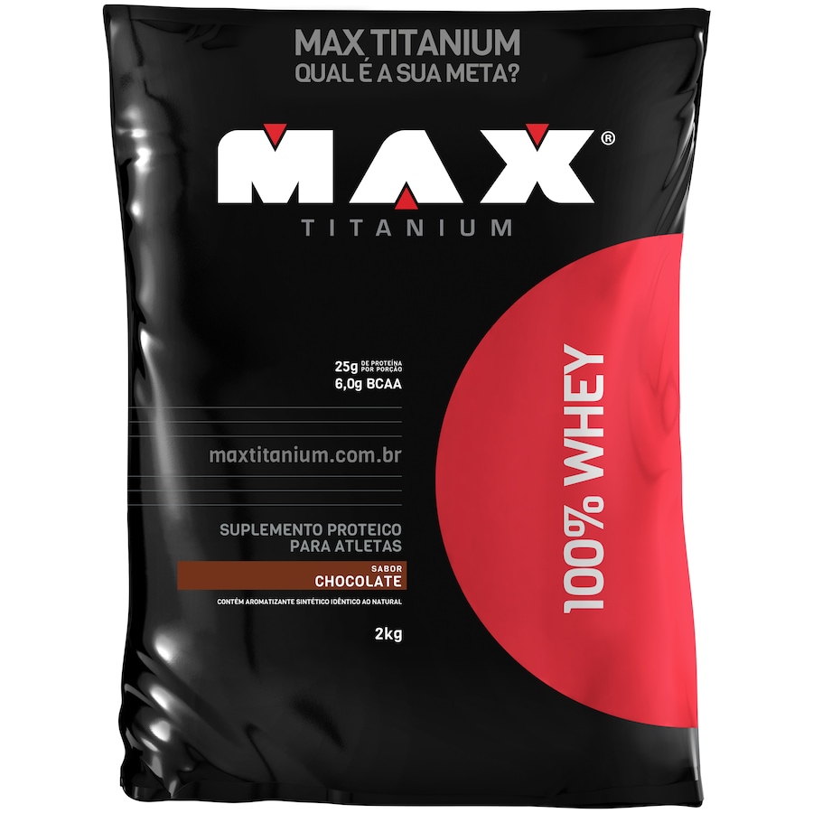 100% Whey 2Kg - Chocolate - Max Titanium - Centauro