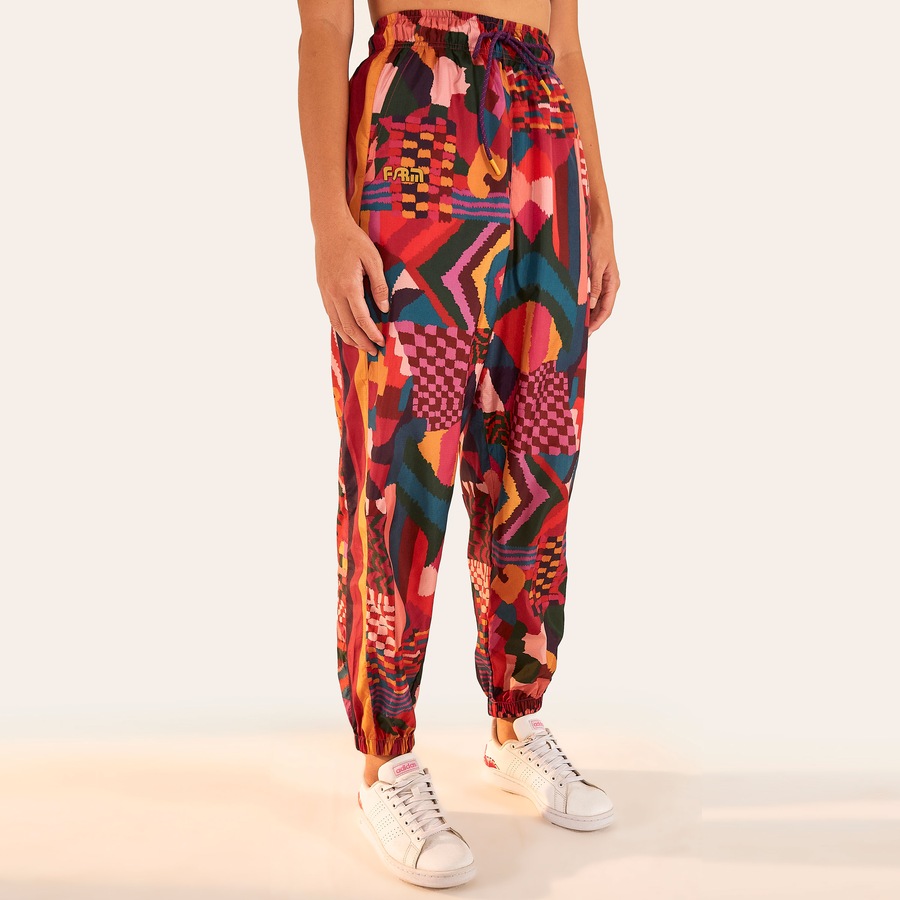 Calça Farm Nylon Patch Gráfico - Feminina - Centauro