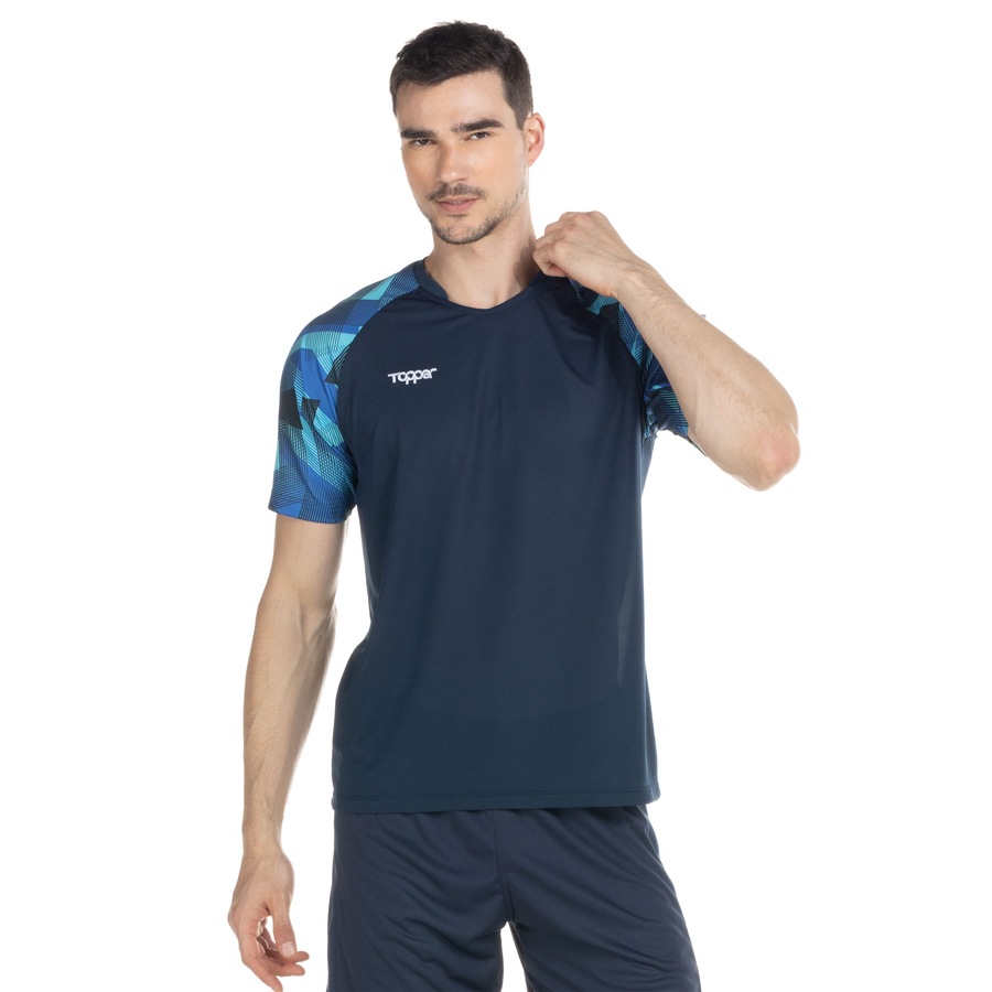 Camisa Topper Manga Curta Fut Effect II - Masculina - Centauro
