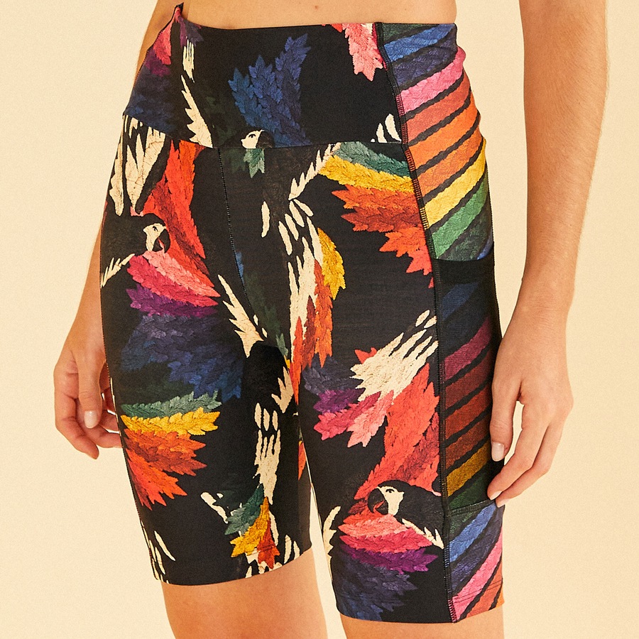 Bermuda Feminina Farm Biker Voô Colorido - Centauro