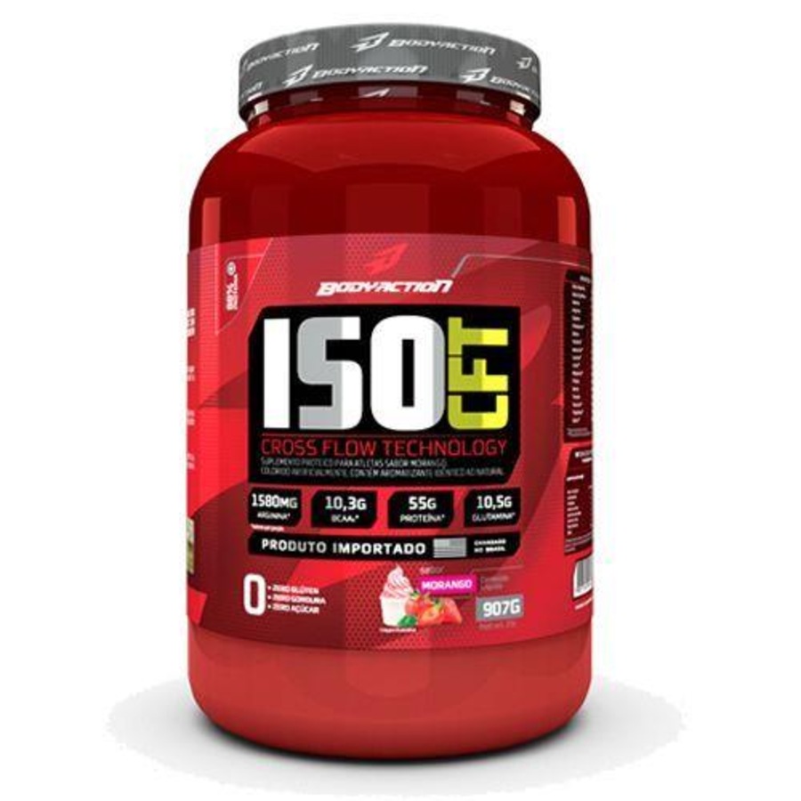 Whey Protein Isolado Body Action ISO CFT - Morango - 907g - Centauro