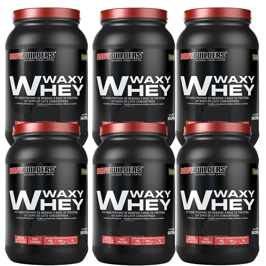 Kit Whey Protein BodyBuilders - Baunilha - 900g - 6 unidades - Centauro