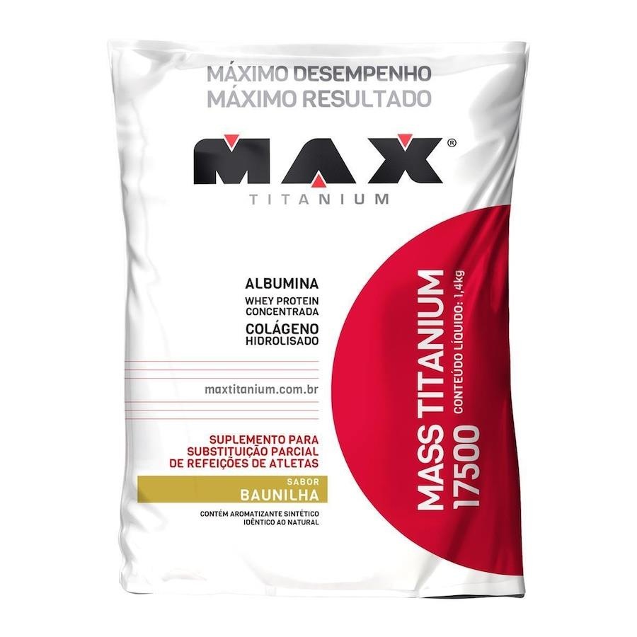 Mass Max Titanium 17500 Refil - 1,4 Kg - Baunilha - - Centauro
